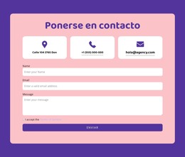 Formulario de contacto y repetidor de grilla - Plantilla HTML por Nicepage