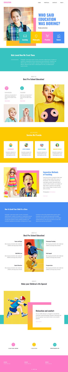 510 Education Homepage Designs | Nicepage
