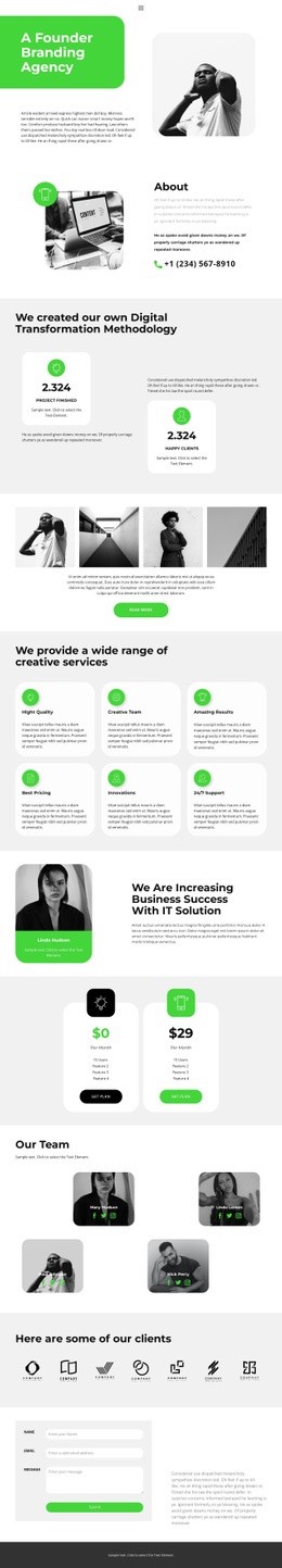 Client Web Page Designs