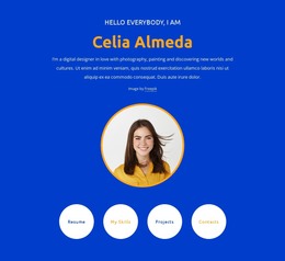 Designer profile block - Website Template by Nicepage