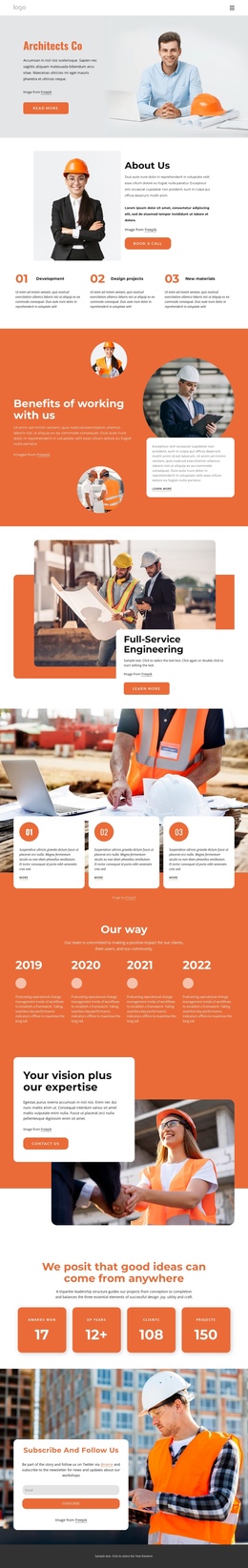 950 Architecture & Building One Page Templates