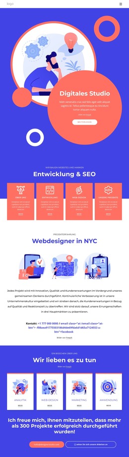 Interaktives Designstudio HTML-Vorlage