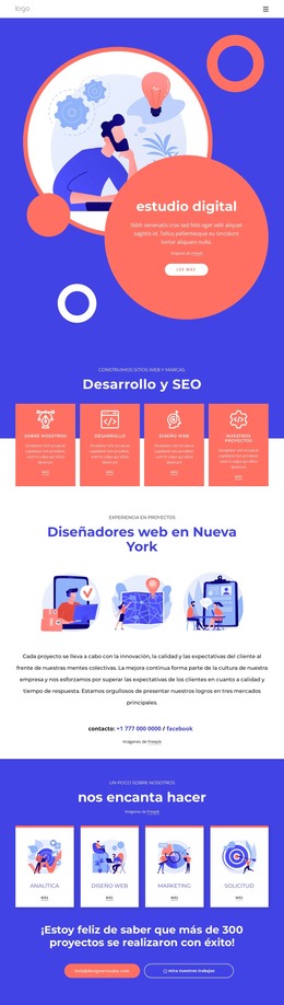 estudio de diseño interactivo - Plantilla de sitio web por Nicepage