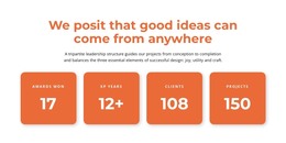 Counters block with headline - HTML Template by Nicepage