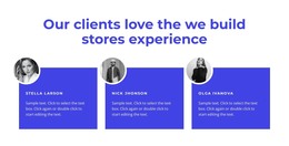 Testimonials design Landing Page