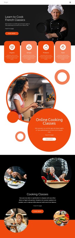 Learn to cook - CSS Template by Nicepage