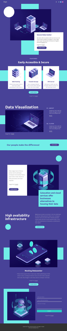 Fast development - One Page Template by Nicepage