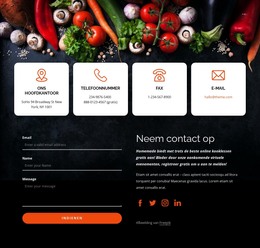 Neem contact op blok met pictogrammen - CSS-sjabloon door Nicepage