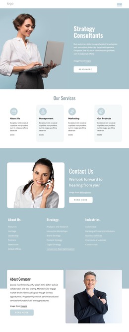 Strategic corporate consulting - Template by Nicepage