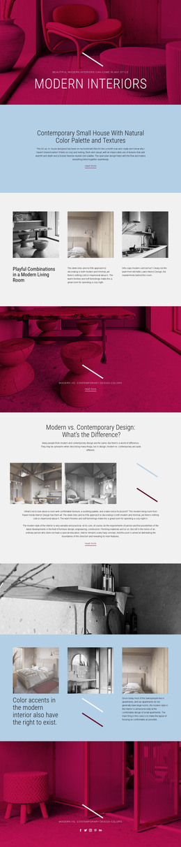 Modern living interior - HTML Template by Nicepage