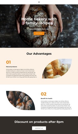 Bread with special love - Website Template by Nicepage