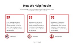How we help clients - CSS Template by Nicepage