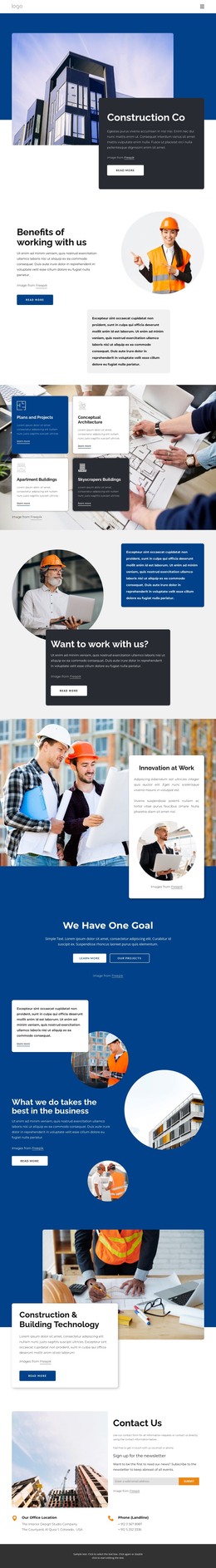 Constructive architecture HTML Template