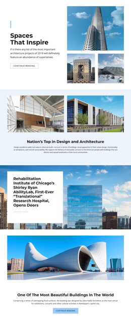 Space-inspired architechture - Website Template by Nicepage