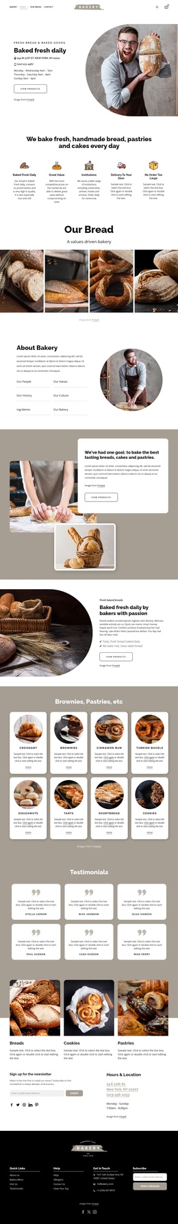 290 Food & Restaurant One Page Templates | Nicepage