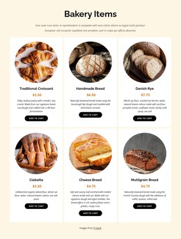Bakery CSS Templates