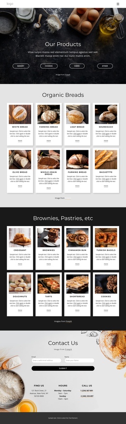 Menu One Page Templates | Nicepage