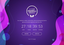 Coming soon with abstract background - Template by Nicepage