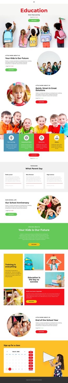 Quiz Web Page Designs | Nicepage