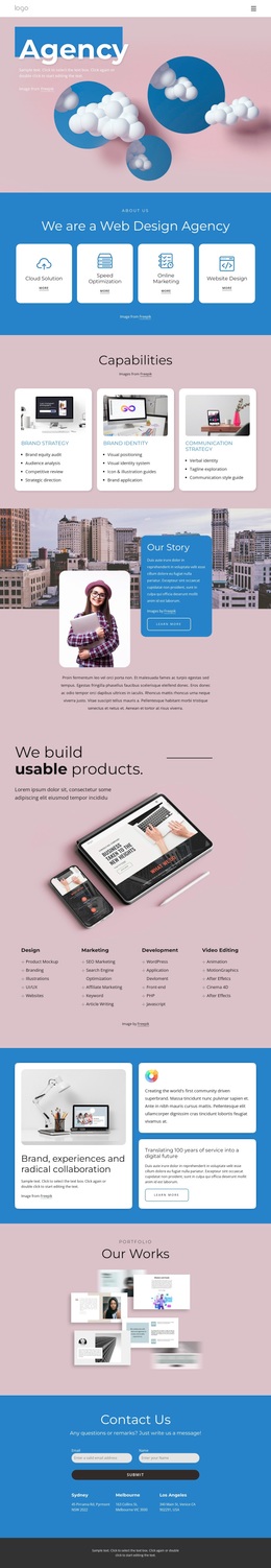 Personal page with portfolio Template