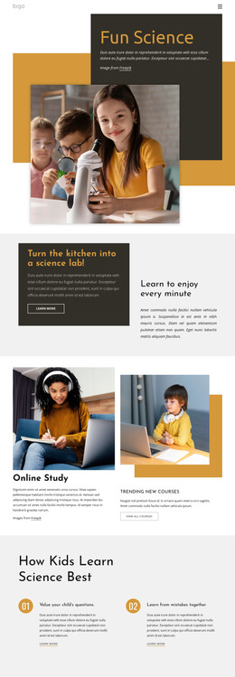 Cool science project - HTML5 Template by Nicepage