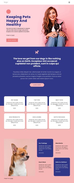 Pet care information - Website Template by Nicepage