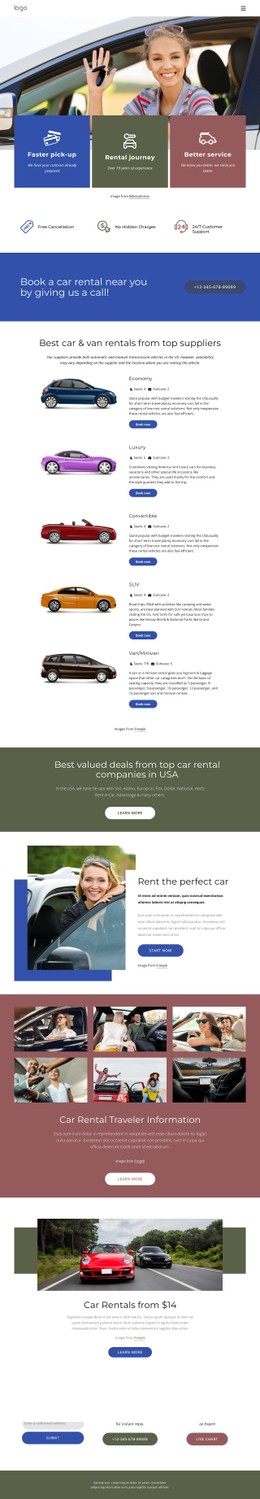 360 Cars & Transportation CSS Templates | Nicepage