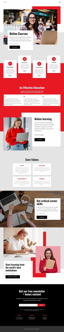 290 Education Website Designs | Nicepage
