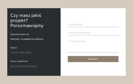 Formularz kontaktowy w komórce siatki - Szablon HTML przez Nicepage