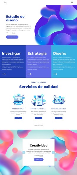 estudio de diseño profesional - Plantilla HTML por Nicepage