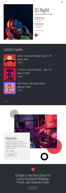 140 Music & Entertainment HTML Templates | Nicepage