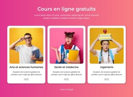 Les meilleurs cours en ligne gratuits Modèle HTML
