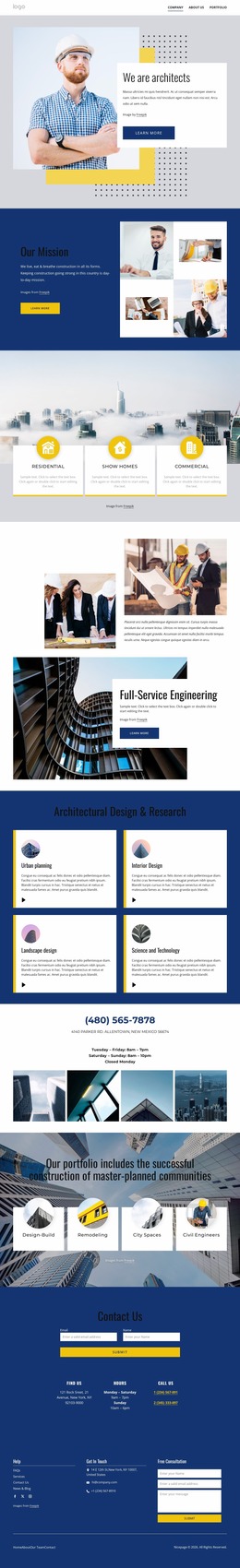 Architecture as a function of agency Website Mockup