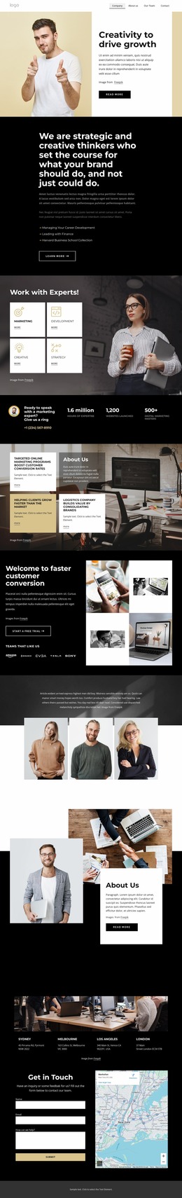 Develop your brand position - Website Mockup by Nicepage