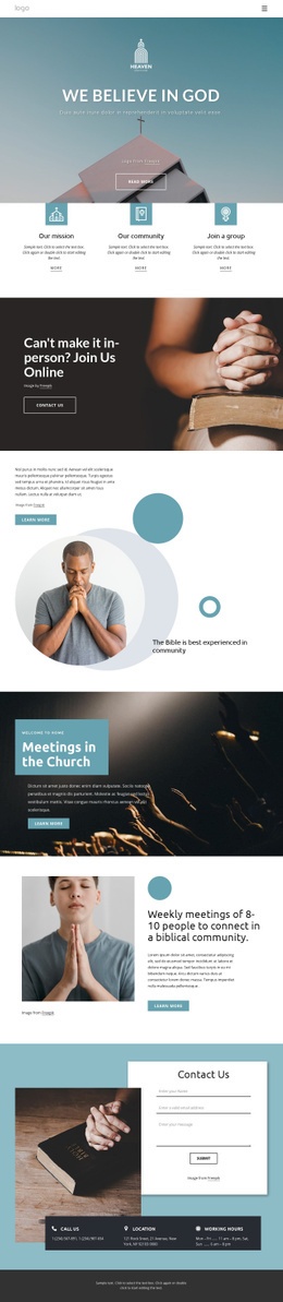 Have a conversation with God - Html Code Example by Nicepage