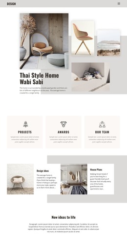 Thai home styling interior - Html Code Example by Nicepage