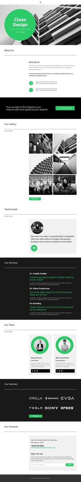 Client Web Page Designs