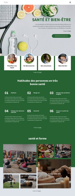 Centre de santé et de bien-être Modèle HTML