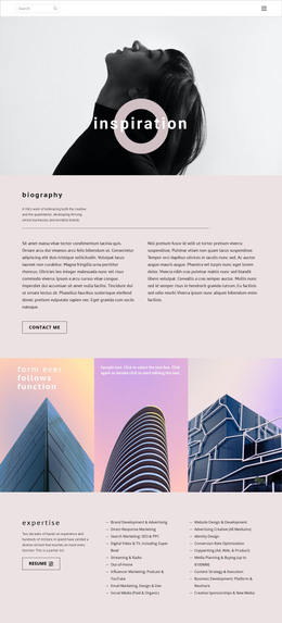 Biography HTML Templates