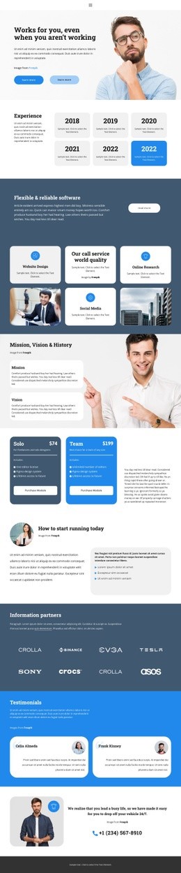 Three paragraphs - Html Code Example by Nicepage