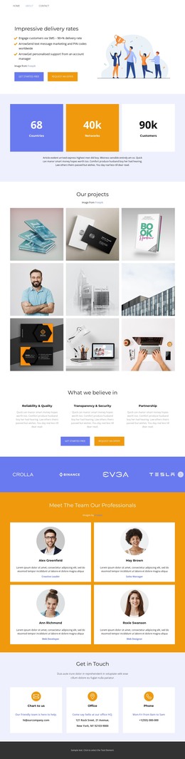 Delivery HTML Templates | Nicepage