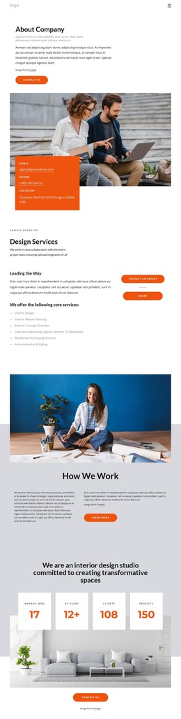 About family interior studio - Template by Nicepage