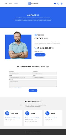 190 Contact Page CSS Templates | Nicepage