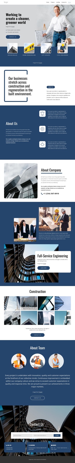 Basic services - One Page Template by Nicepage