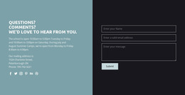 Contact information with form - CSS Template by Nicepage