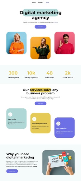 Media Marketing - HTML Template by Nicepage