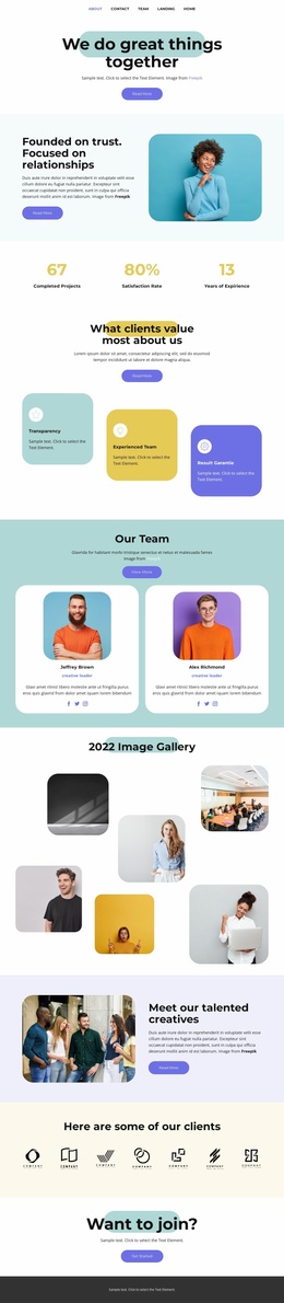 100 About Page Website Templates