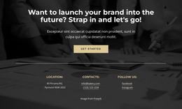 Contacts and button - Web Page Design by Nicepage