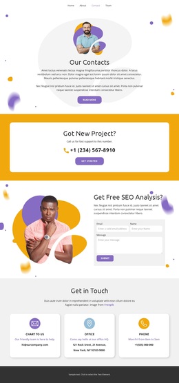 190 Contact Page Templates | Nicepage