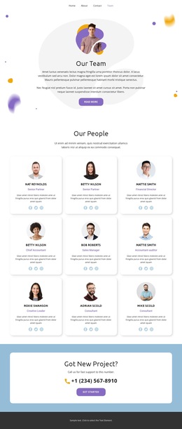 120 Team Page Templates | Nicepage